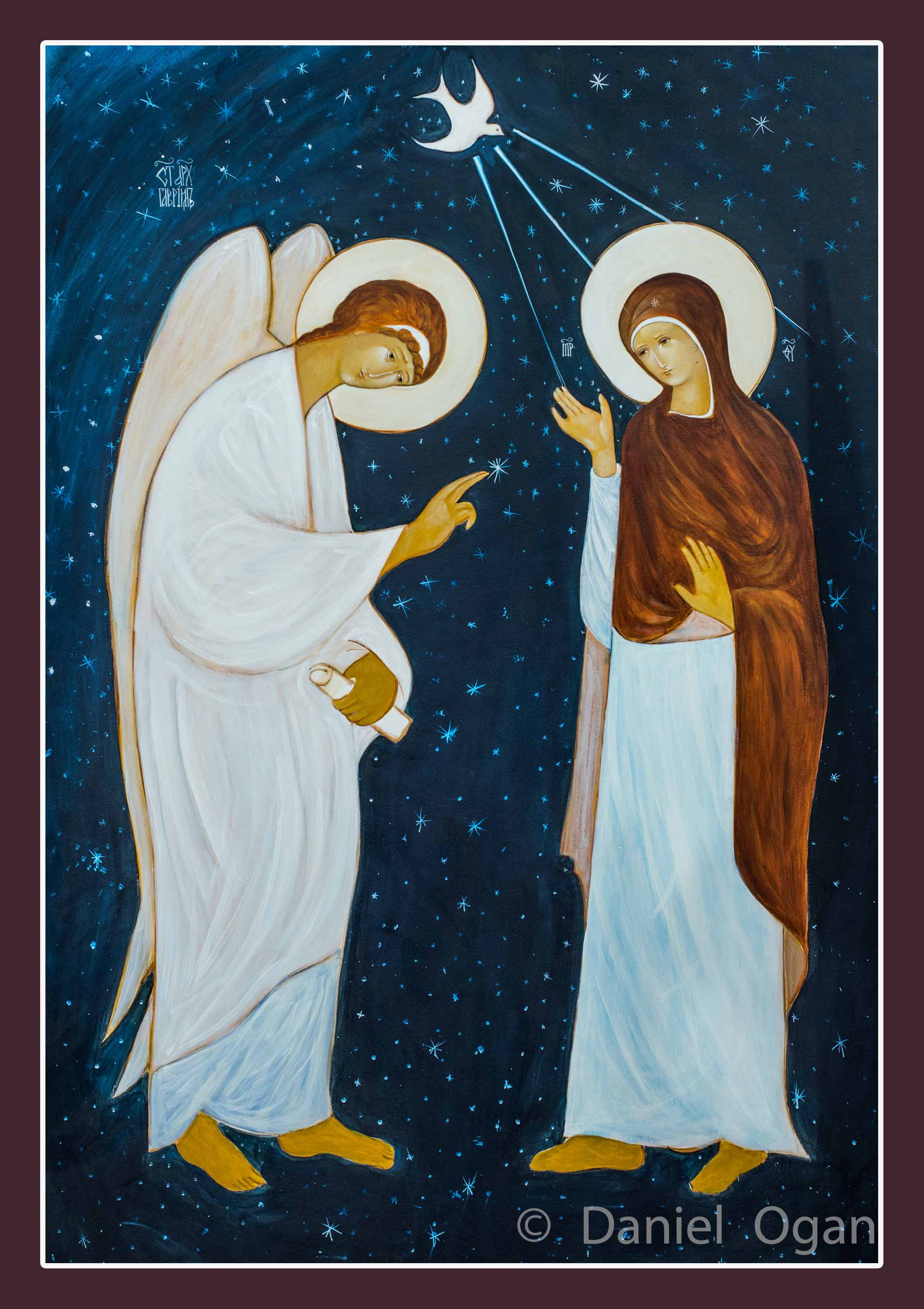 Annunciation Contemporary The Annunciation Art Print By Bette